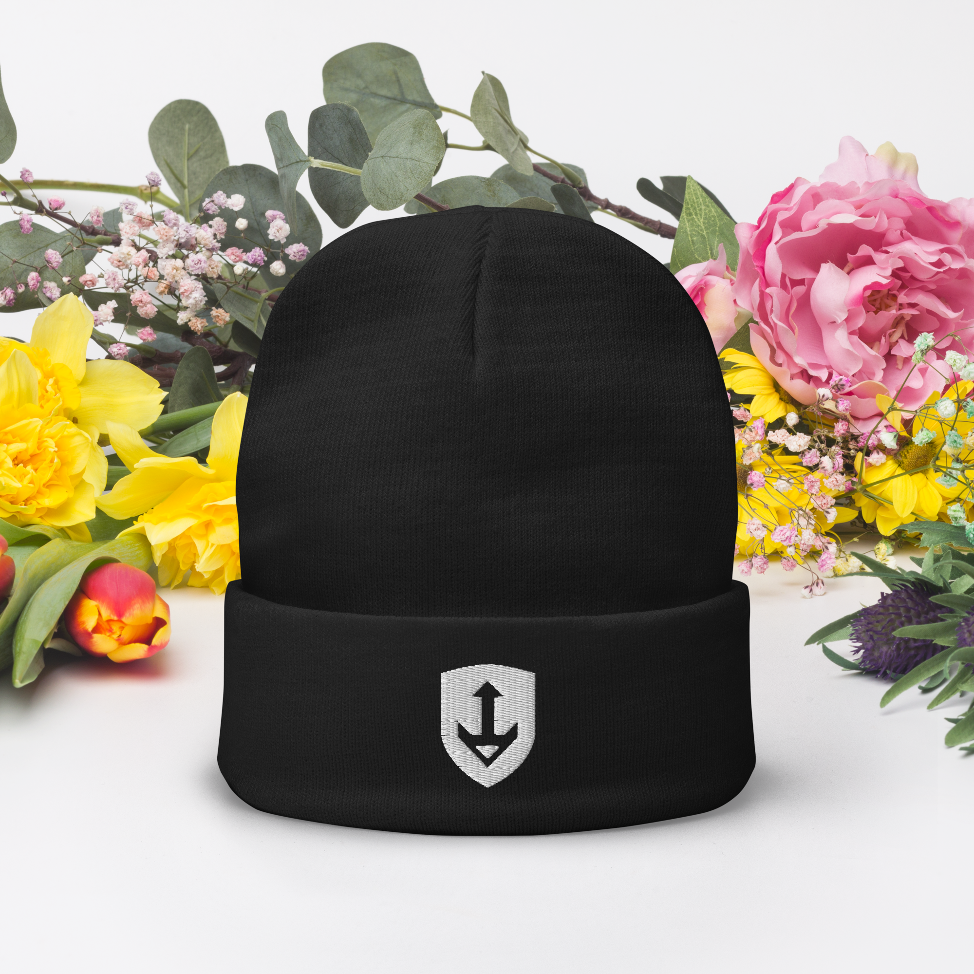 Shield Embroidered Beanie – Night Link Tactical